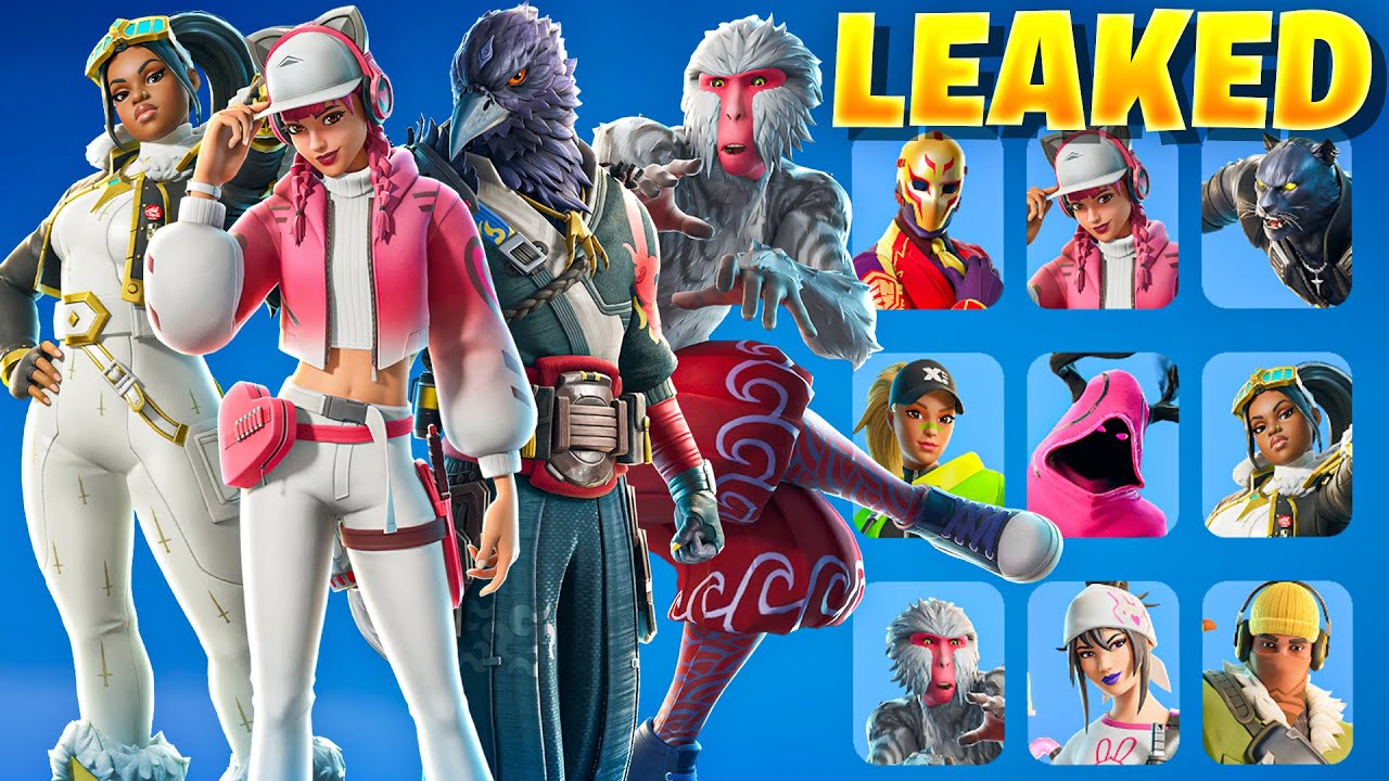 ALL *NEW* LEAKED FORTNITE SKINS!! (Karasu, Kozaru, OG Pass & More ...
