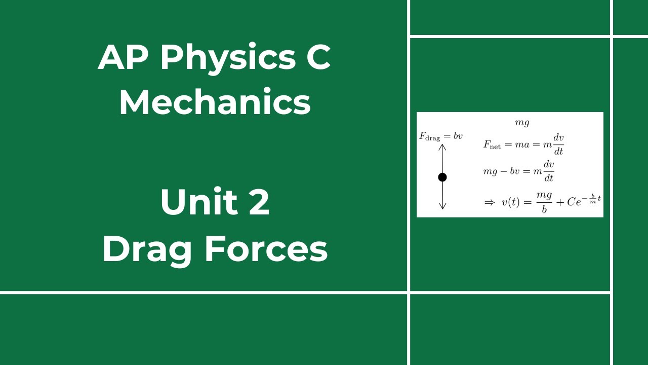 AP Physics C Mechanics - Unit 2 - Lesson 12C - Drag Forces - YouTube