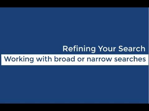 Refining Your Search - YouTube