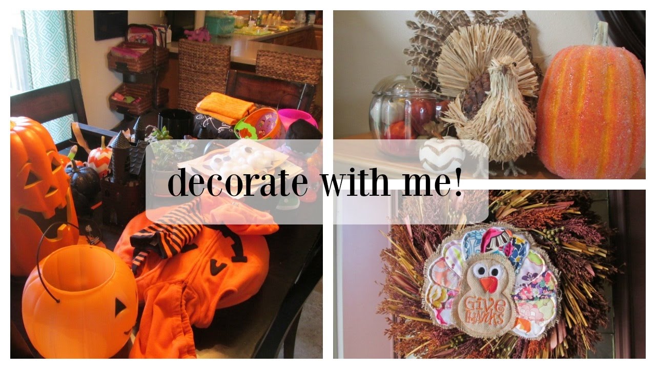 GOODBYE HALLOWEEN, HELLO THANKSGIVING DECOR! - YouTube