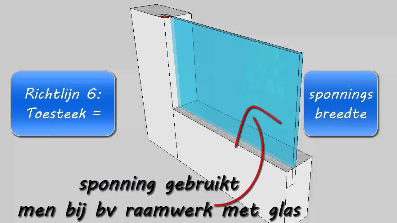 toesteek bij een sponning voor glas - YouTube