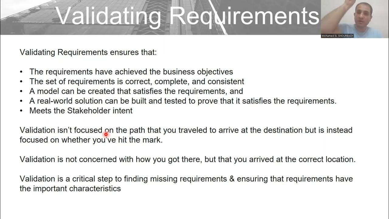 Verifying and Validating Requirements 1 - Lec 87 - Business Analysis ...