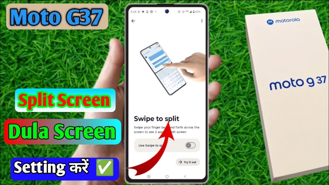 how to use dual screen moto g37,moto g37 split screen setting - YouTube