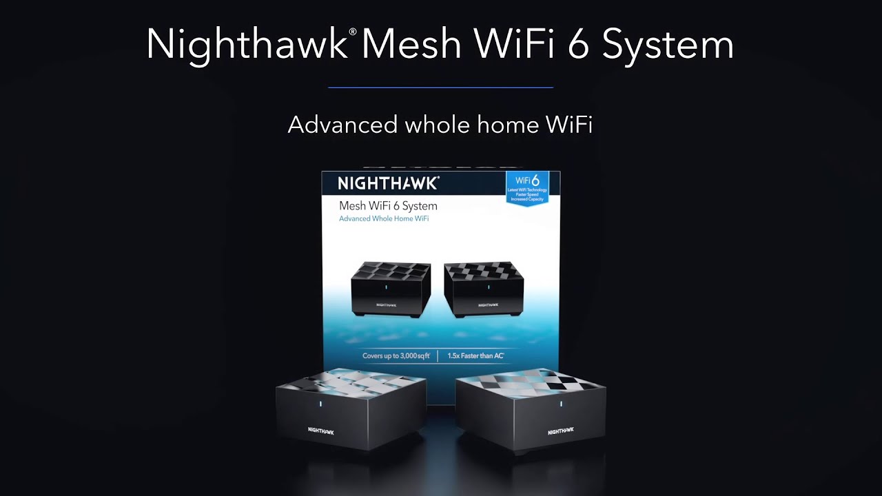 Nighthawk Mesh WiFi-6 System (MK62) - YouTube