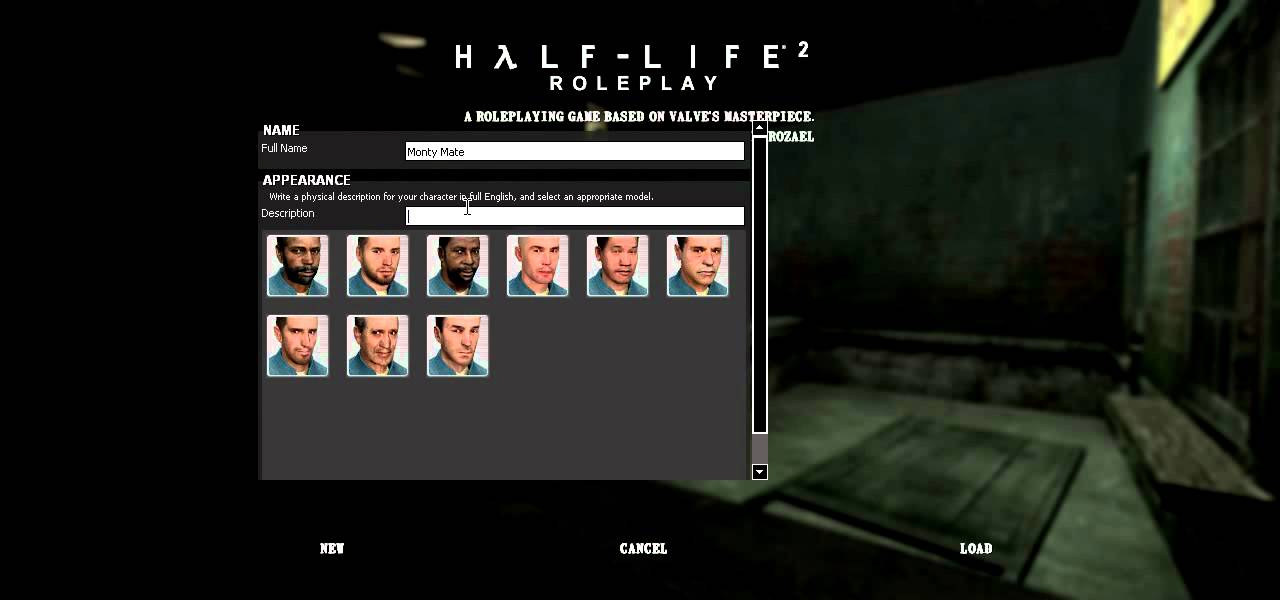Half Life 2 Role Play tutorial part 1. Creating a character - YouTube
