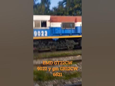 nca locomotora EMD GT22CW 9022 y locomotora GM GR12CW 6621 maniobras en carriego rosario - YouTube