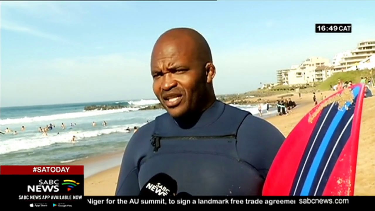 Ballito Pro surfing competition takes place in Willard Beach, Ballito ...