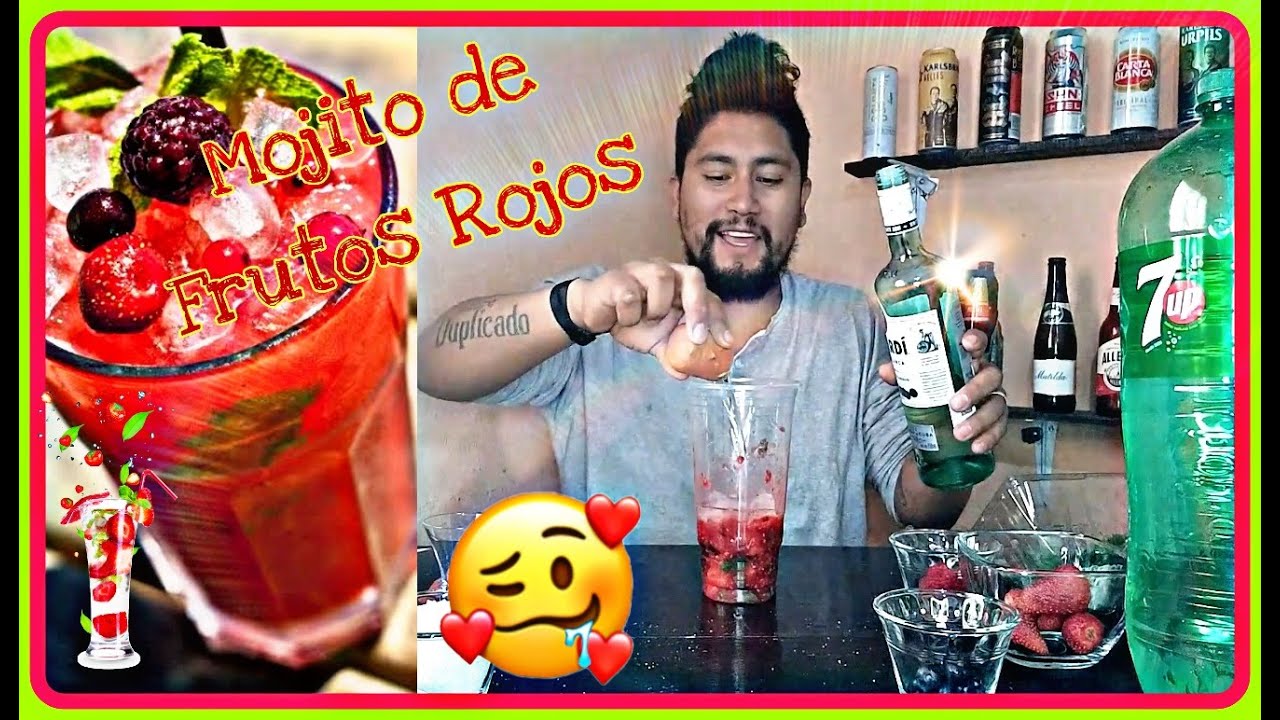 Como hacer un MOJITO de frutos rojos - YouTube
