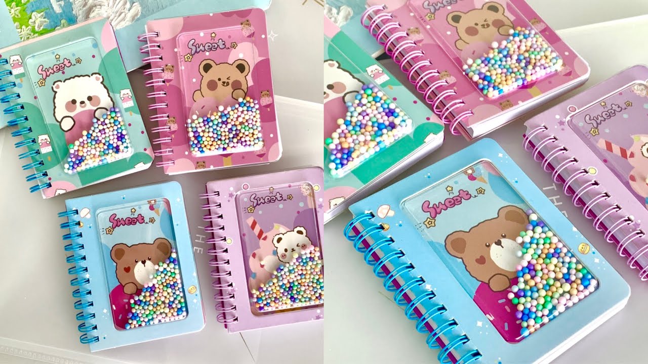 DIY Homemade Cute Sprinkle Notebook / how to make foam ball notebook ...