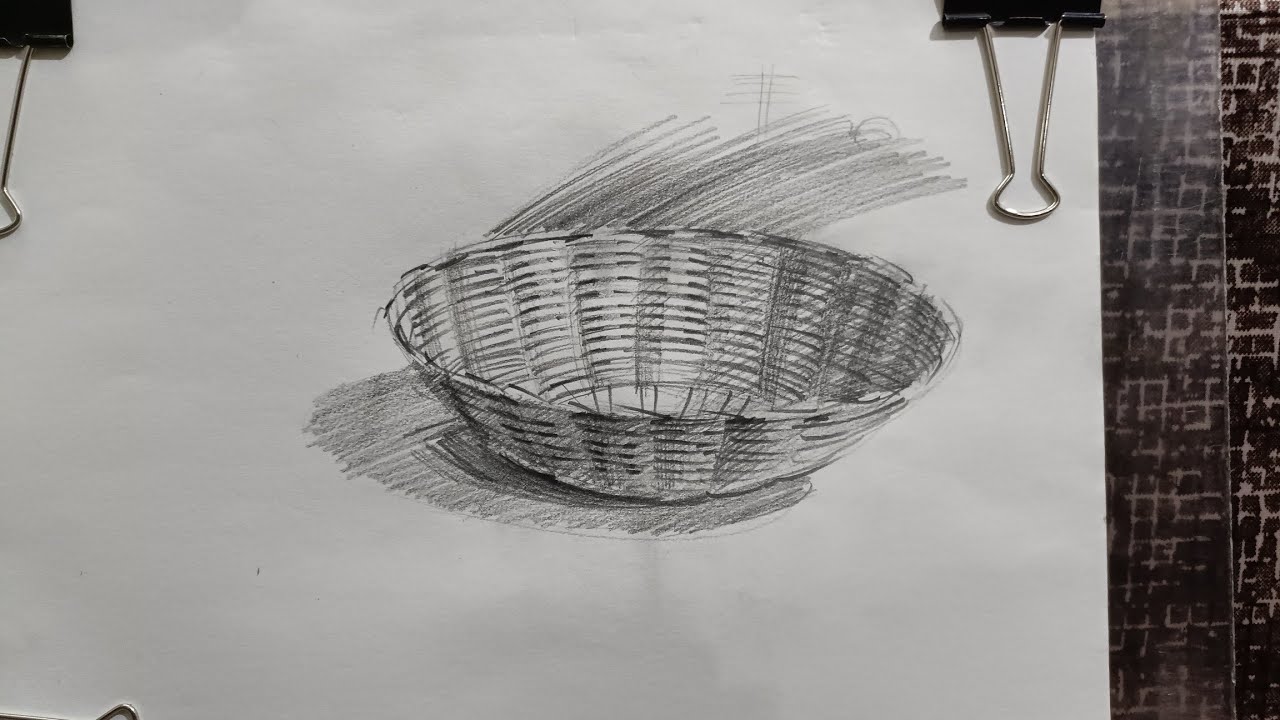 Basket drawing for BFA entrance exam students. tokari kaise banaye ...