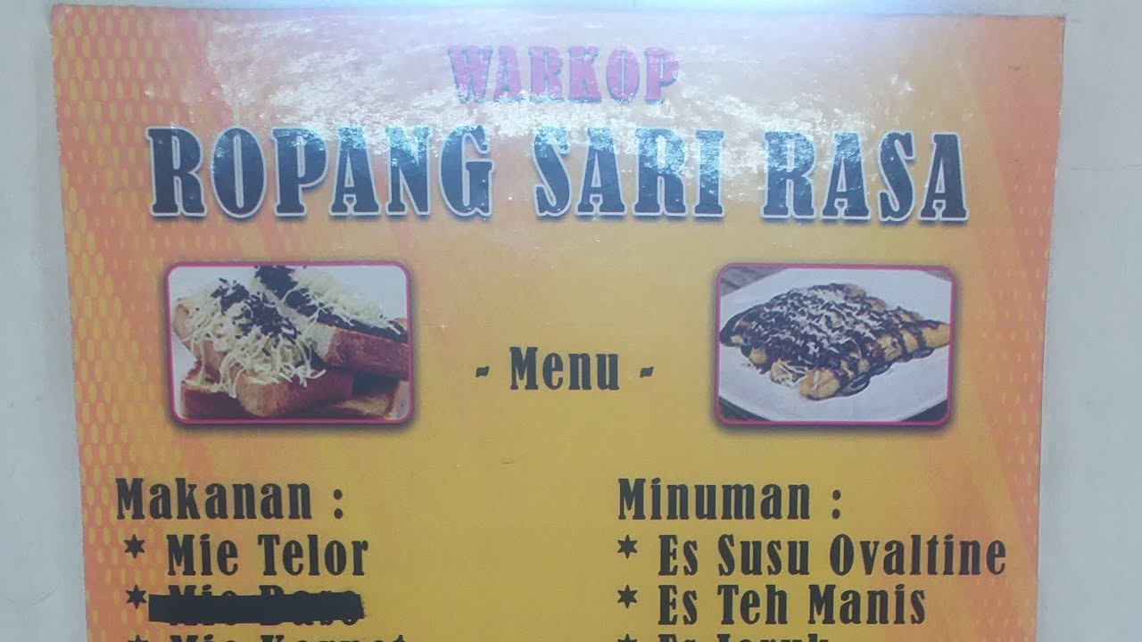 Warkop Ropang Roti panggang / kebayoran lama - YouTube