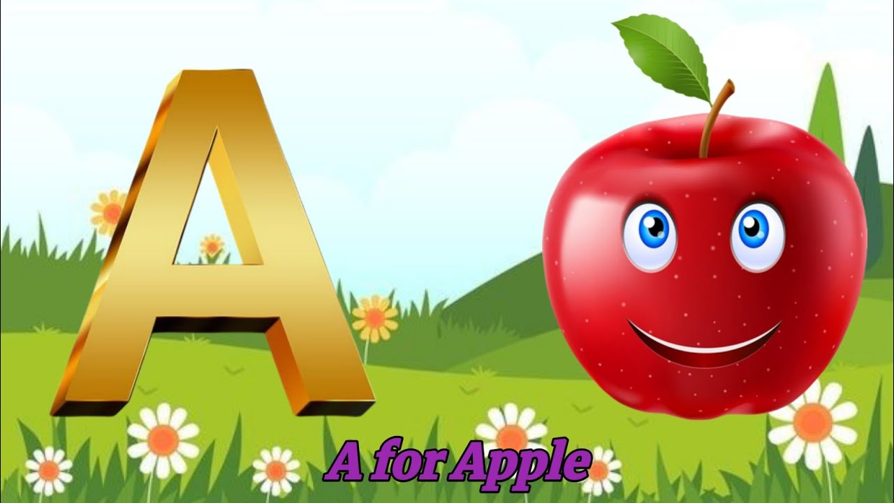 a for Apple b for baby phonics song, abcd alphabet, a for apple, b for ...