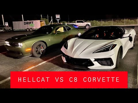 C8 CORVETTE VS HELLCAT - YouTube