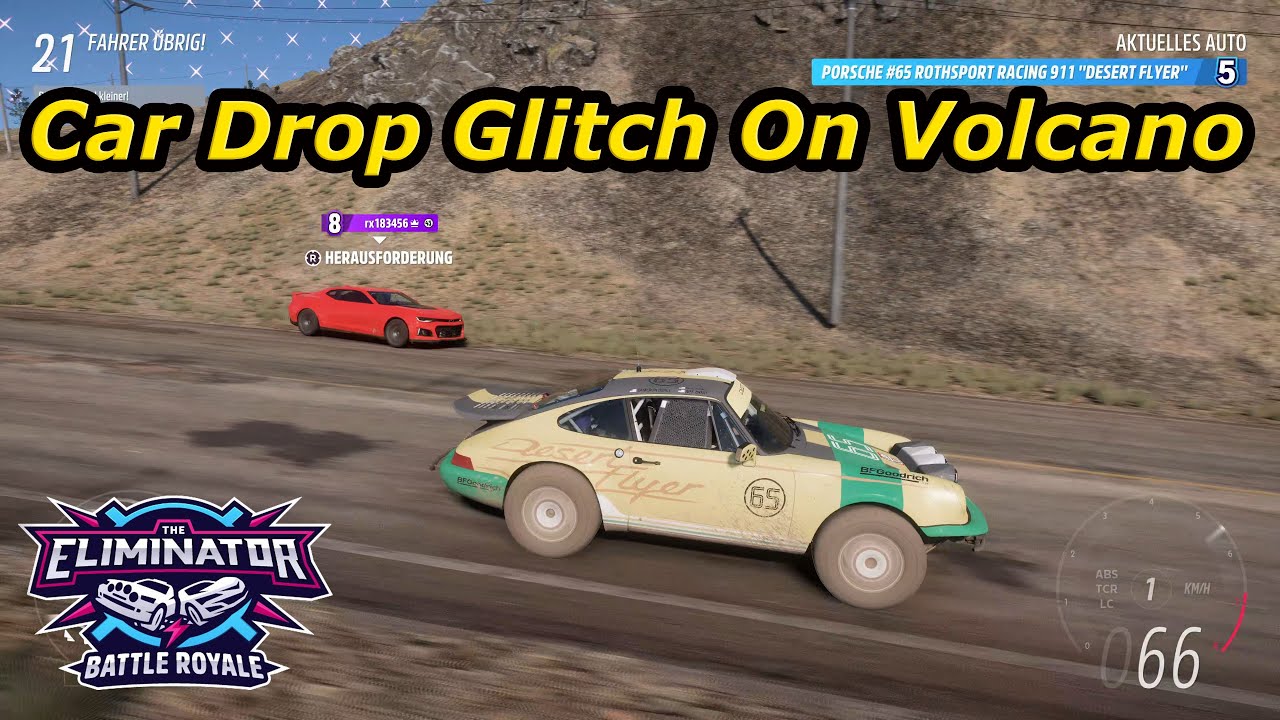 FH5 Eliminator - Car Drop Glitch On Volcano = Bad For My Opponent - YouTube
