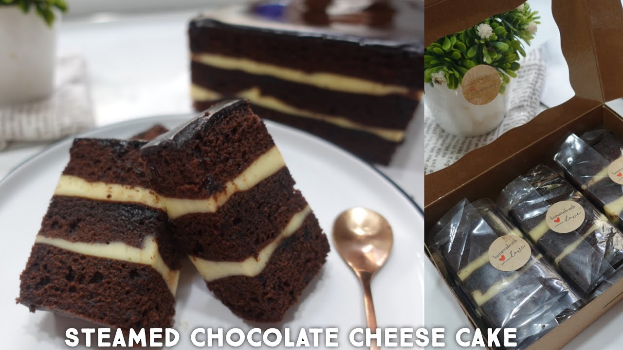STEAMED CHOCOLATE CHEESE CAKE// LEMBUT BANGET // SUPER ENAK - YouTube