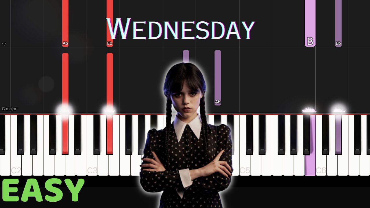 How to play Wednesday Main Title on piano - EASY - Tunes With Tina ...