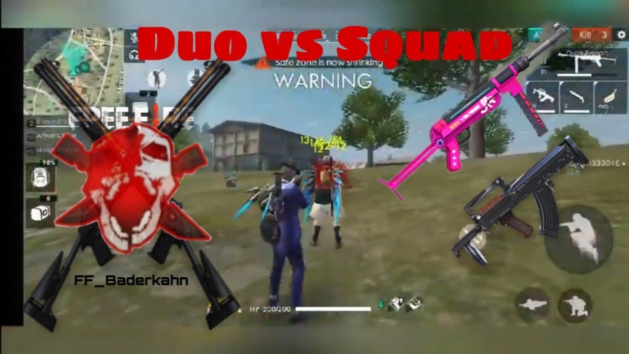 Free fire gaming classic squad mode squad vs duo - YouTube