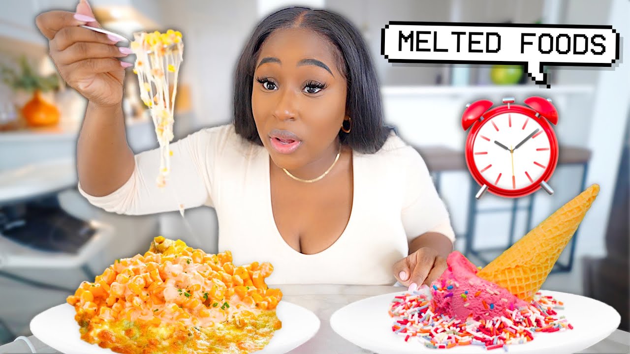 EATING ONLY MELTED FOODS FOR 24 HOURS - YouTube