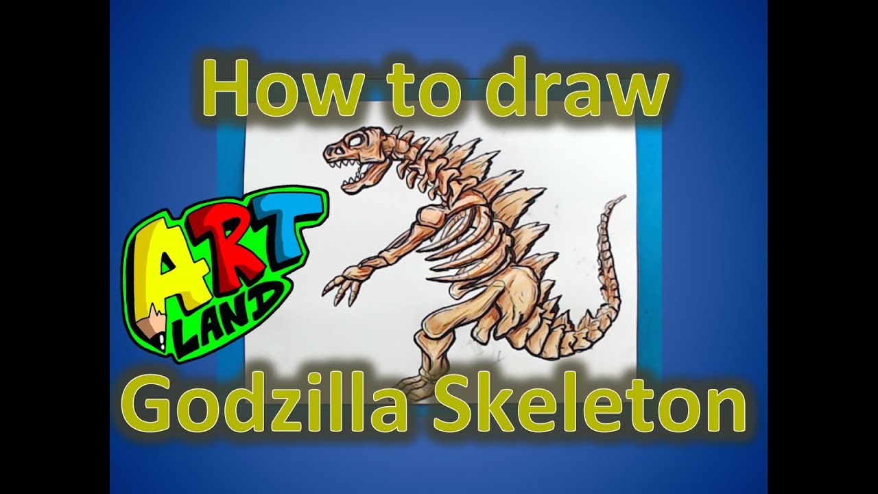 How to Draw Godzilla Skeleton - YouTube