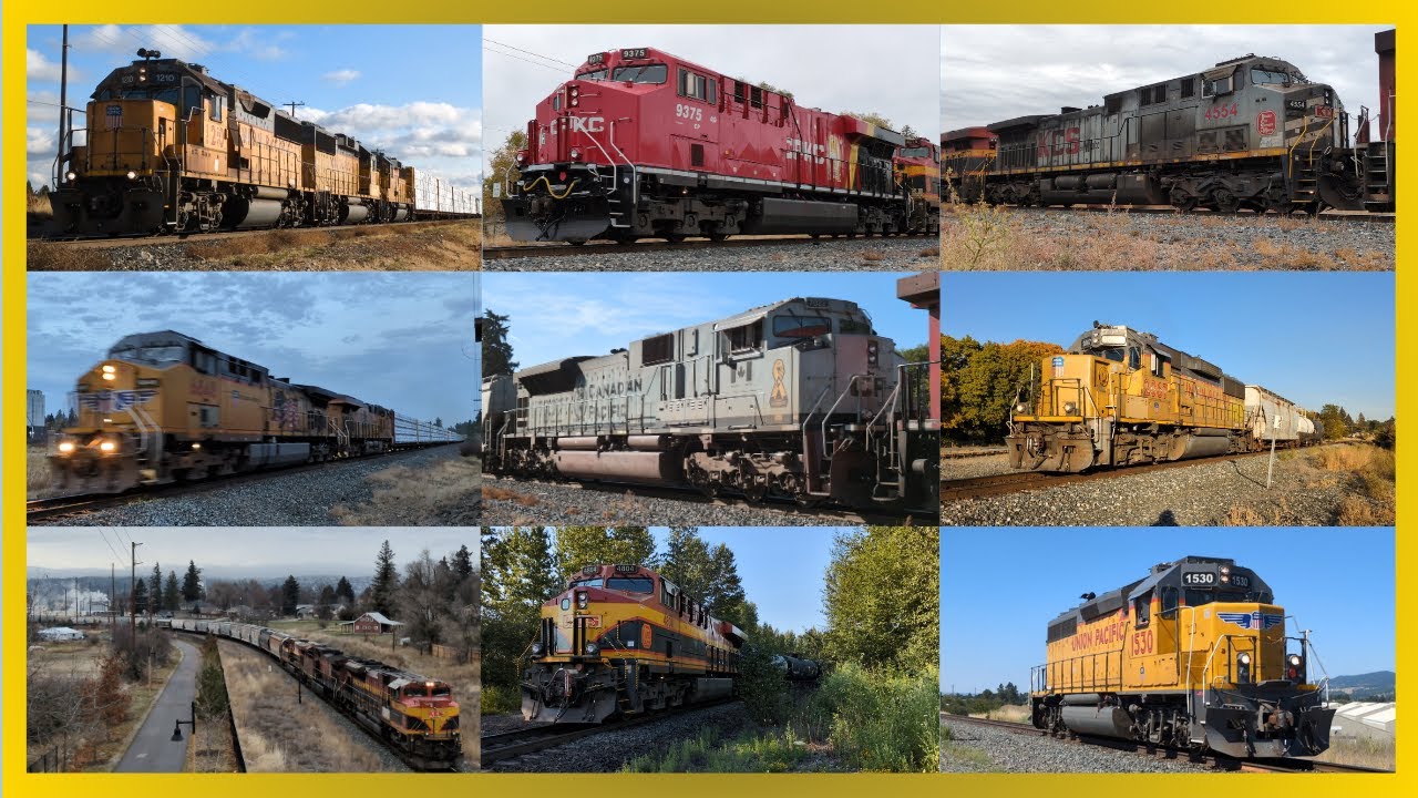 3+ Hours of Union Pacific Trains: Ayer & Spokane Subdivisions! - YouTube