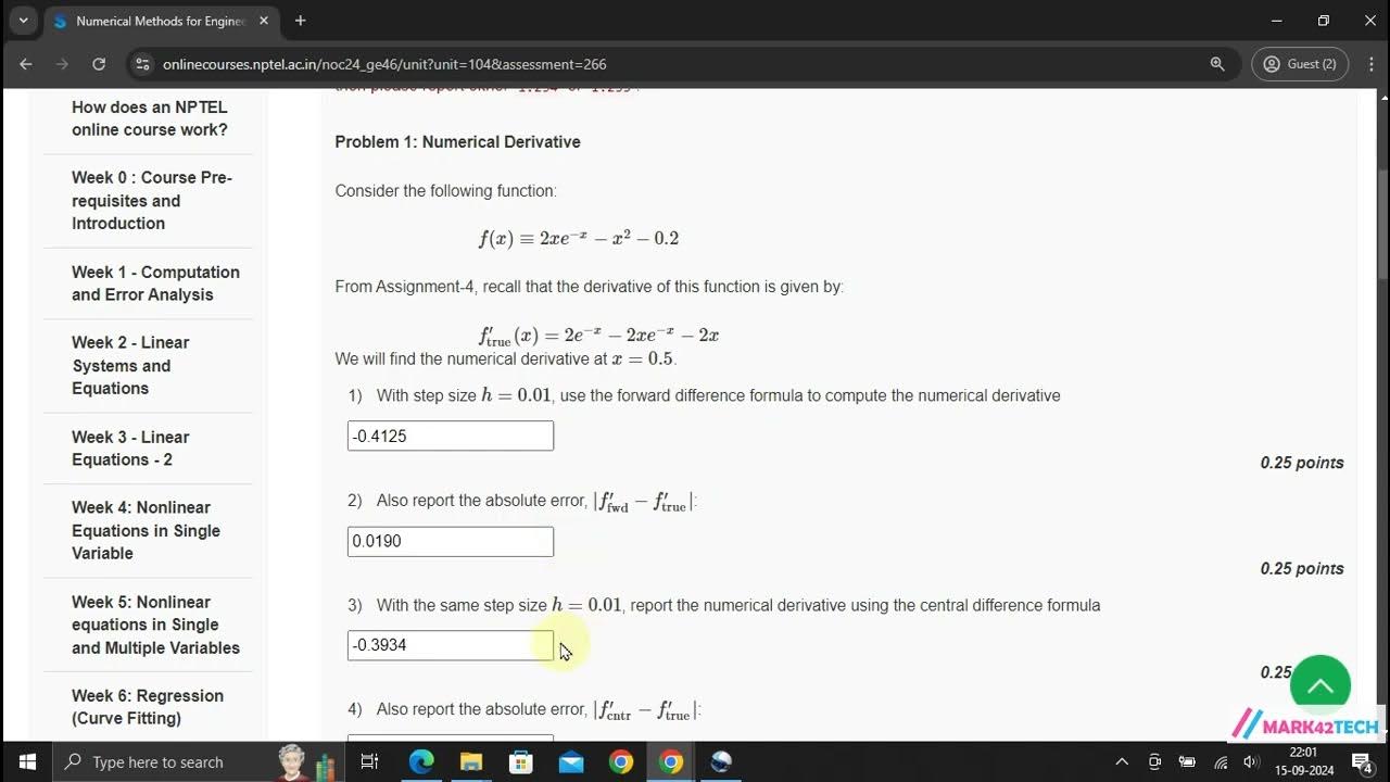 NPTEL Numerical Methods for Engineers Week8 Assignment 8 Solution July 2024 - YouTube
