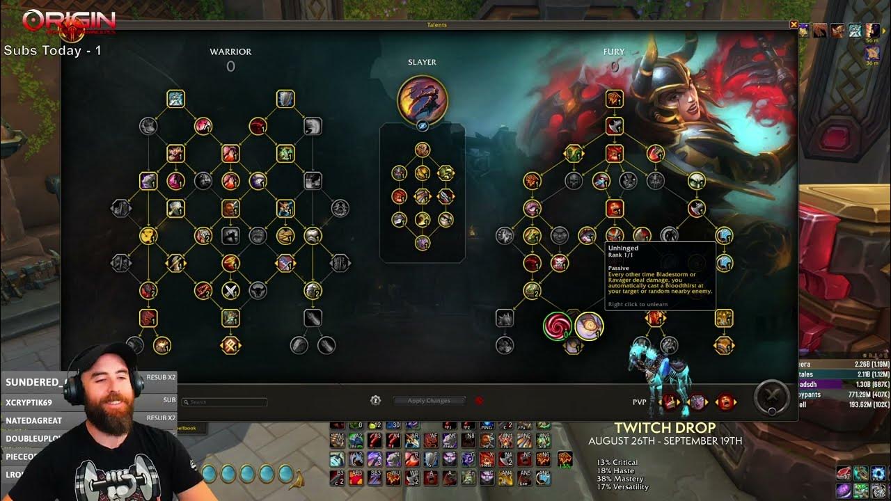 Slayer Fury Warrior Mythic+ PvE Build Update: Talents, Gear, Macros ...