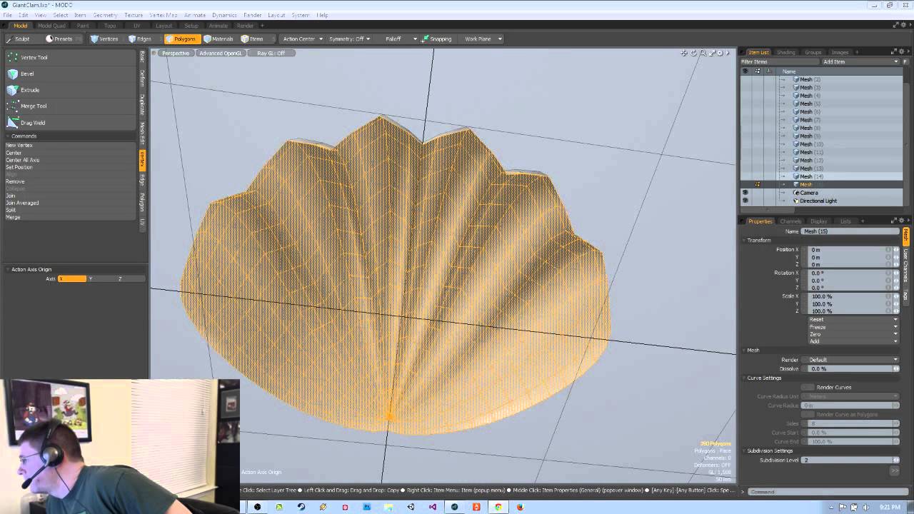 Giant Clam enemy creation Part 2 More Modelling - YouTube