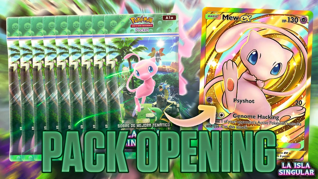 🤓 PACK OPENING en busca de MEW EX y CELEBI EX · LA ISLA SINGULAR ...