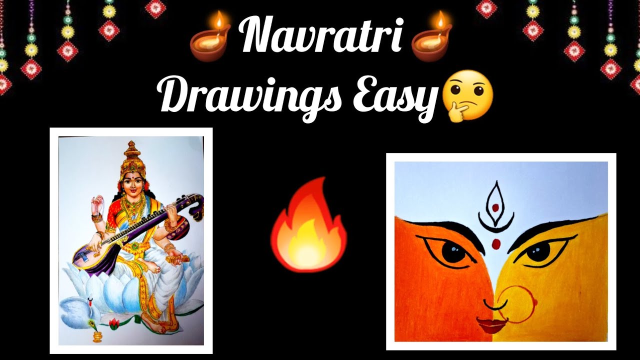 Navratri Drawing easy / Navratri Special / pencil drawing / How to draw ...