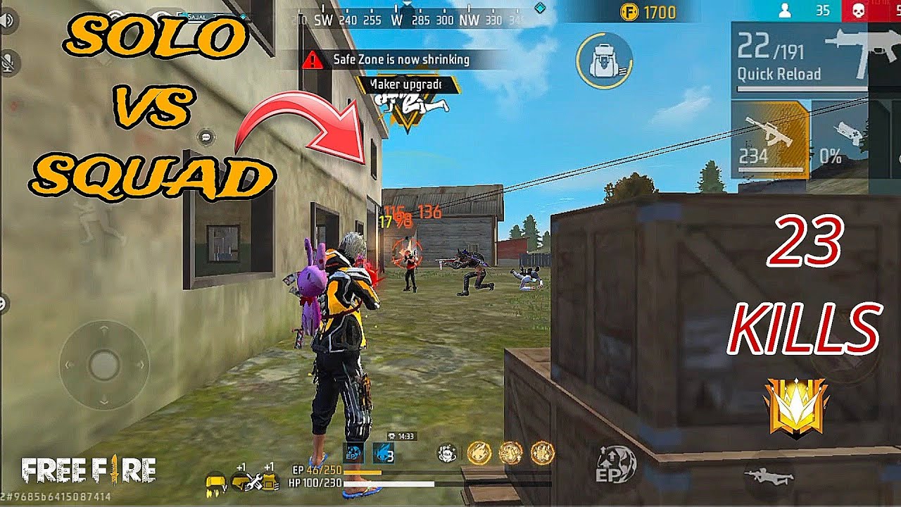 Solo Vs Squad 24 Kills Free Fire Op Gameplay Video #trending # ...