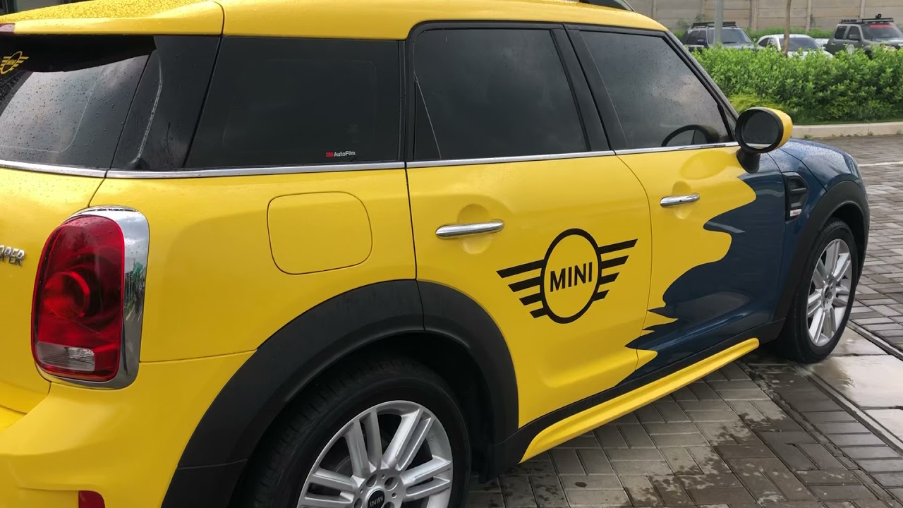 Car wrapping mini cooper countryman - YouTube