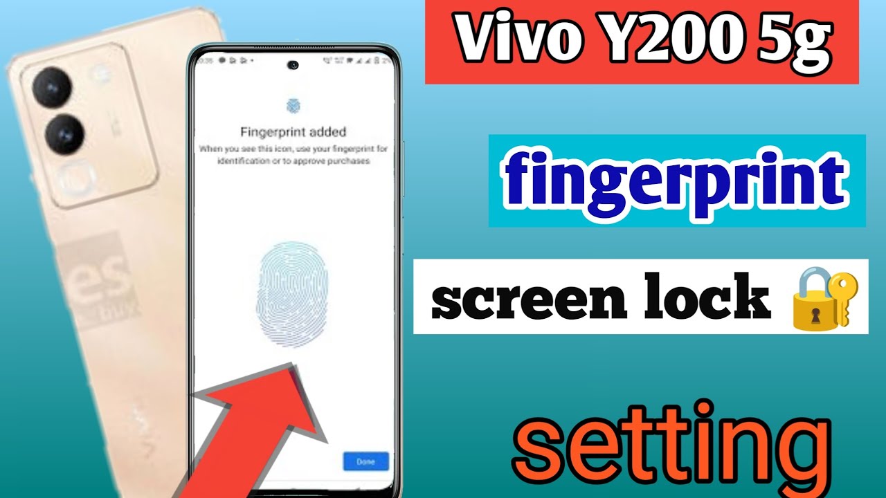 VivoY200 5g fingerprint screen lock | fingerprint lock setting in Vivo ...