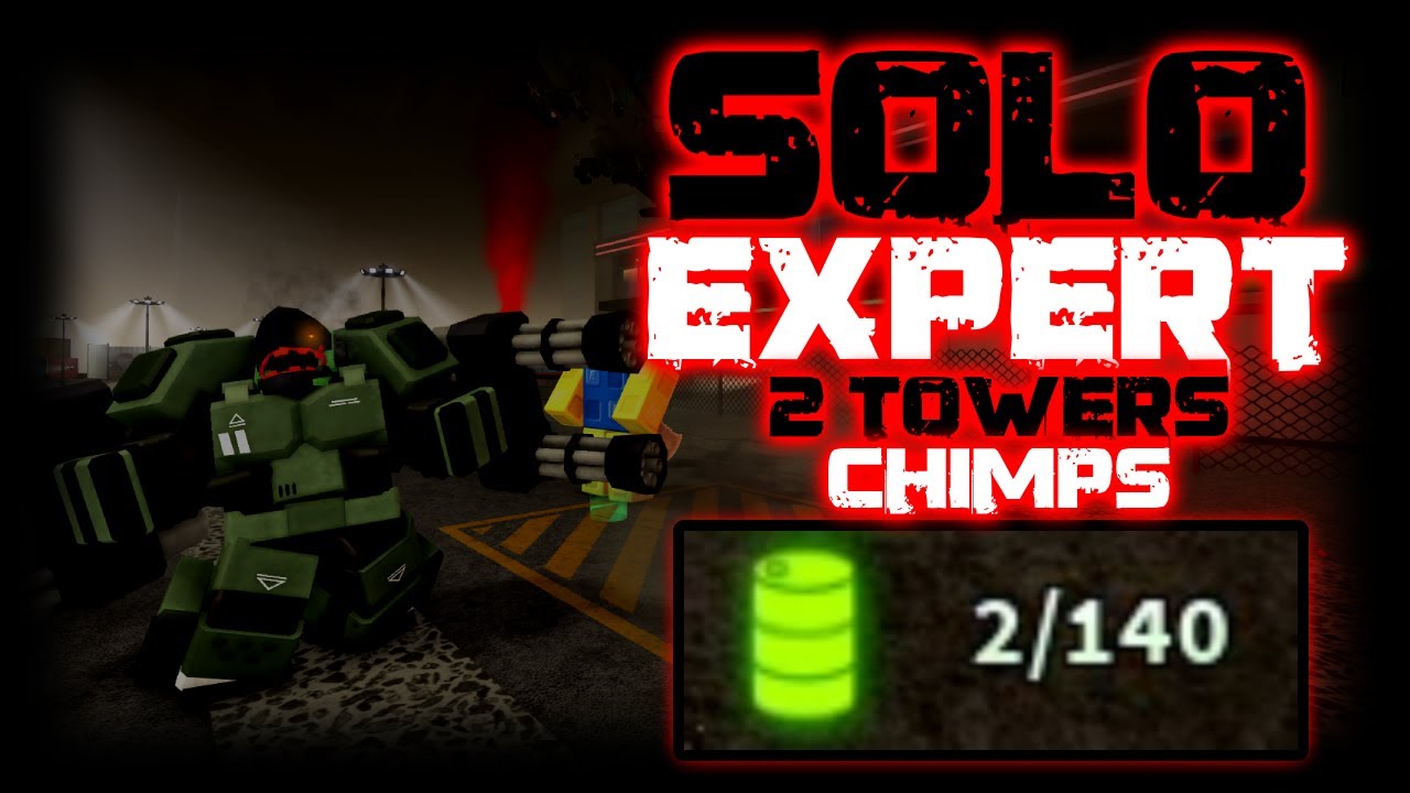 TDX Solo Expert 2 Tower Chimp | Roblox Tower Defense X - YouTube