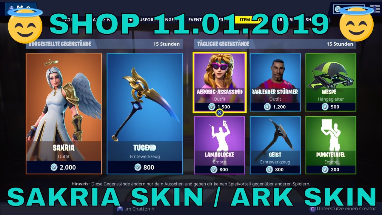 FORTNITE Shop 11.01.2019 *NEU* SAKRIA SKIN | Daily Item SHOP 01.11.2019 ...