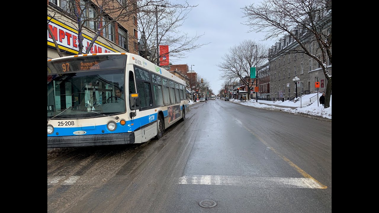 MONTREAL STM BUS RIDE 25-208 - YouTube