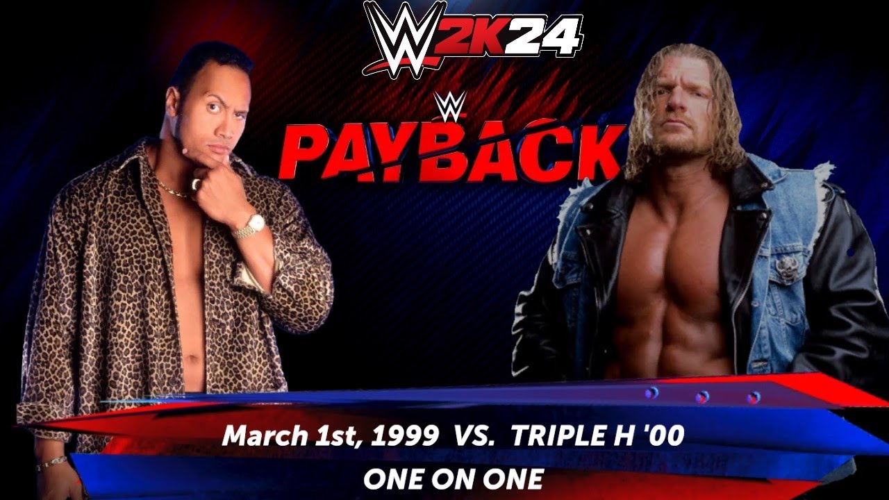 WWE 2K24 - The Rock '99 vs Triple H '00 | Payback - YouTube