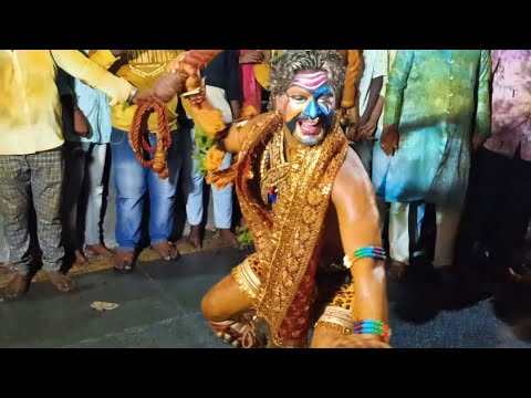 Potharaju teenmar dance in heavy rain | Pothuraju dance 2023 ...