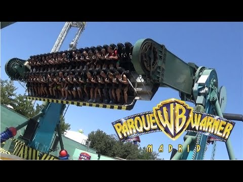 Lex Luthor's Invertatron Offride HD Parque Warner Madrid - YouTube