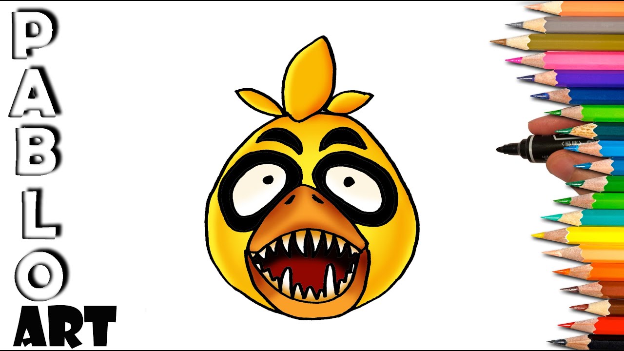 How To Draw Chica from Five Nights at Freddy's | Learn to Draw step by ...