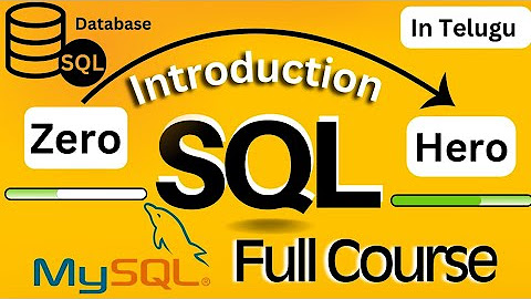 SQL full Course in Telugu - YouTube