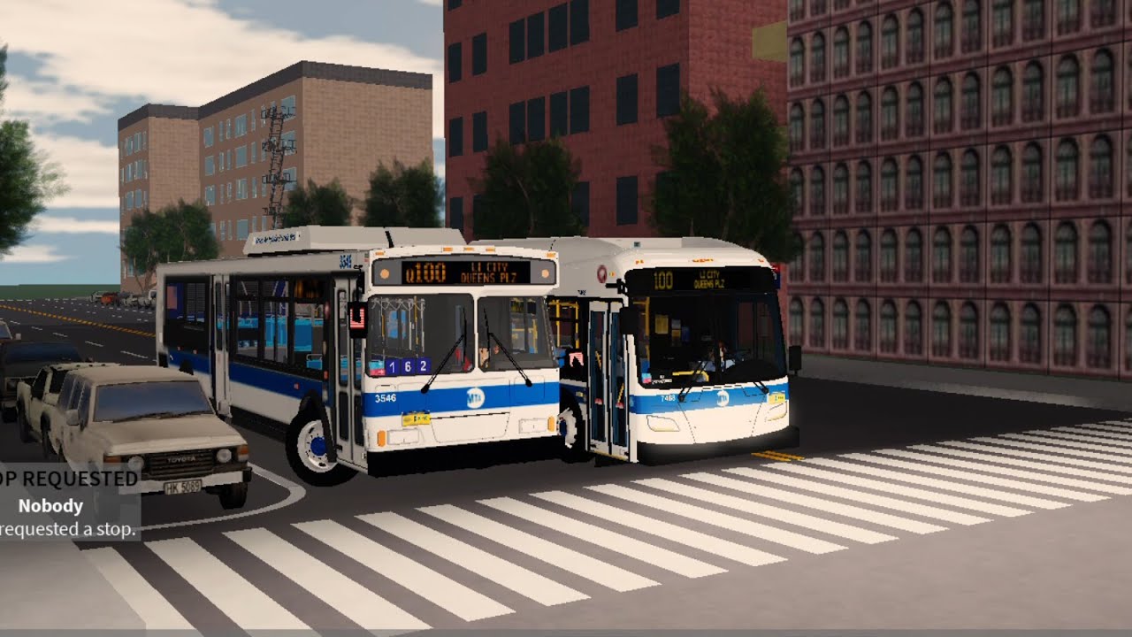 MTA Roblox Busses | XD40 #7468 on the Q100 from Rikers Island to Queens ...
