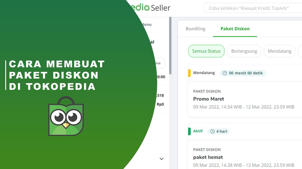 Cara Membuat Paket Diskon Di Tokopedia - YouTube
