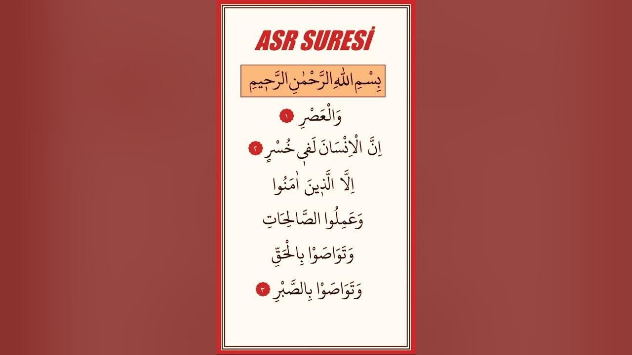 ASR SURESİ keşfet quran youtubeshorts kurandinle asrsuresi