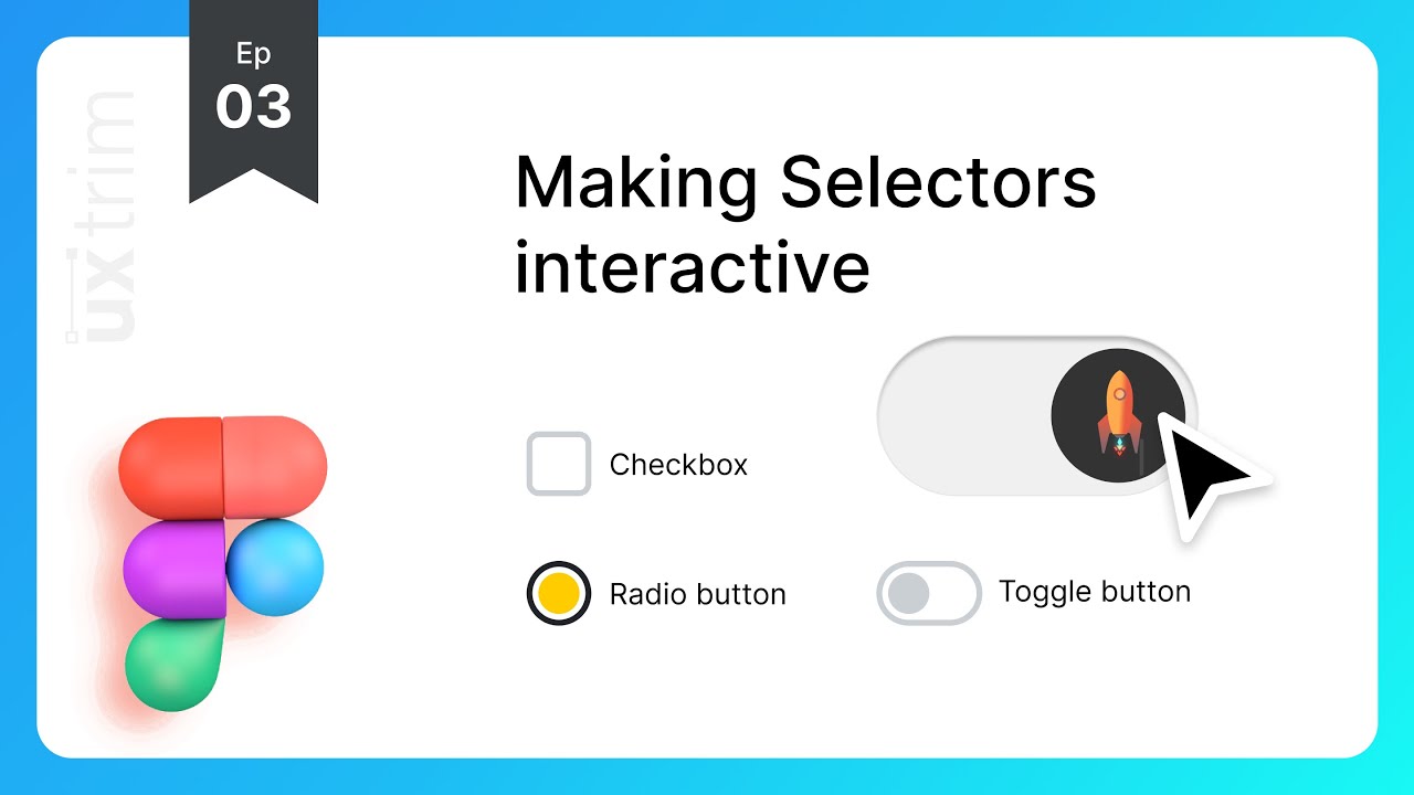 How to create Toggle, Chechbox & Radio button in Figma | #uxtrim - YouTube