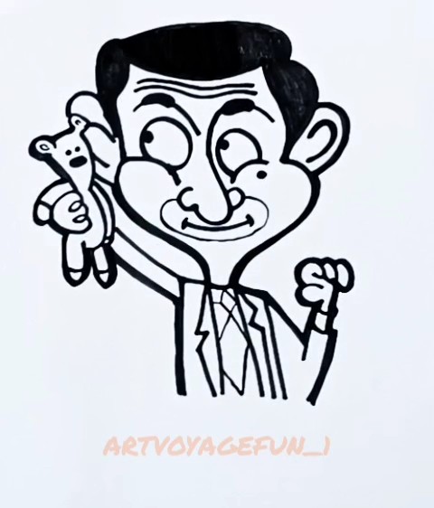 Draw Mrbeaneasy To Follow Tutorial Viral Ytshorts Shortsfeed Illustration Trending