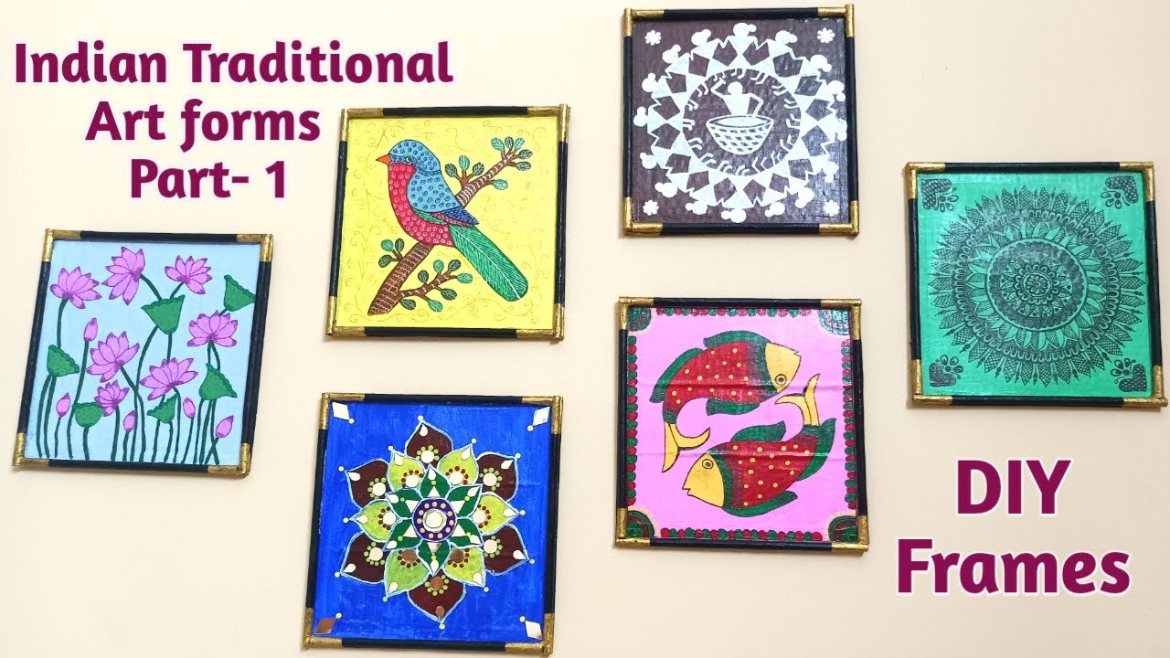 Indian Traditional Art forms /DIY frames /Best out of waste craft ...
