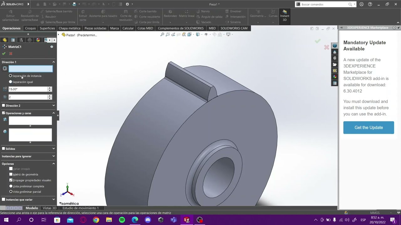Modelación de Engranajes de 30 más dientes en SolidWorks - YouTube