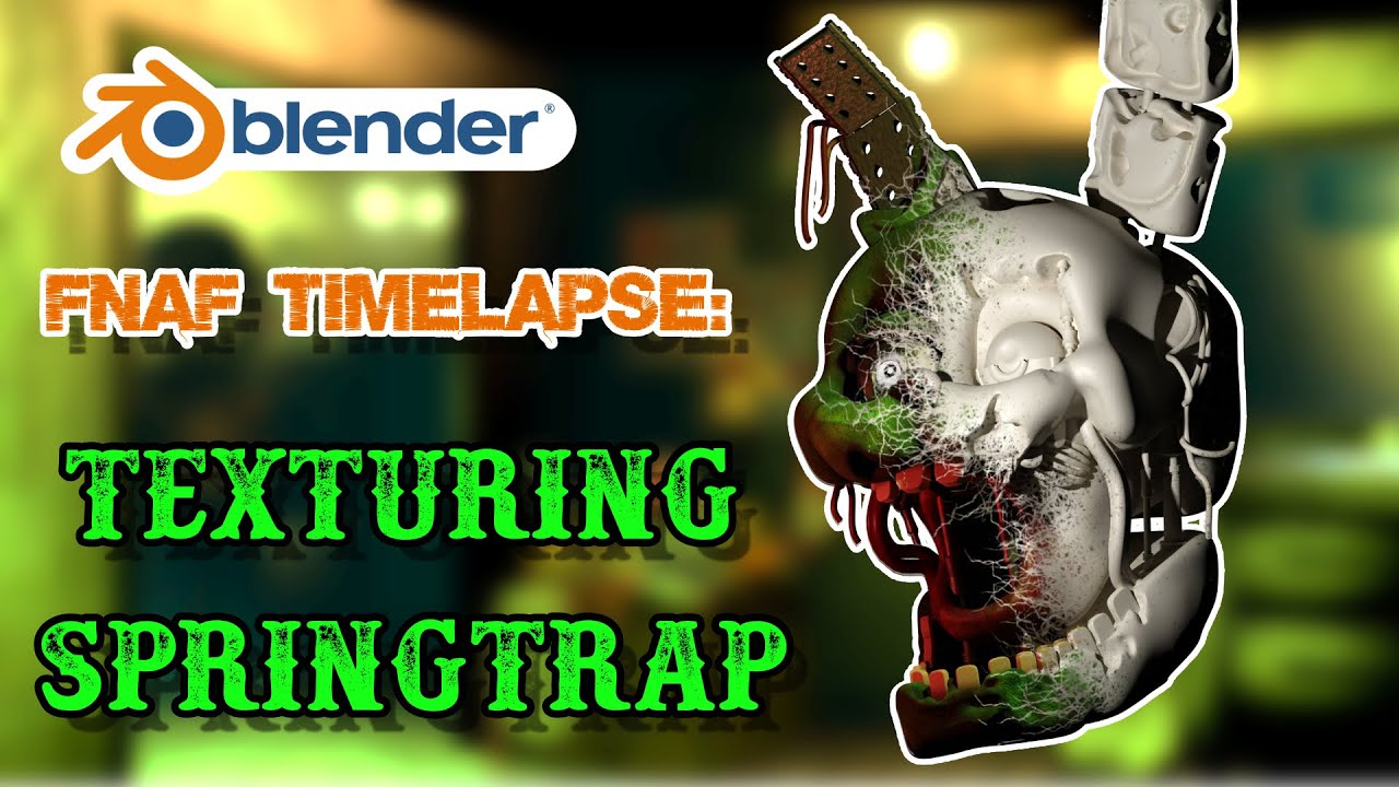 [Blender3D/FNaF] Texturing A Springtrap Sculpt! || Timelapse - YouTube