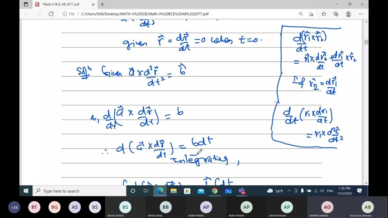 Vector Calculus | Engineering math II | Bachelor in engineering ...