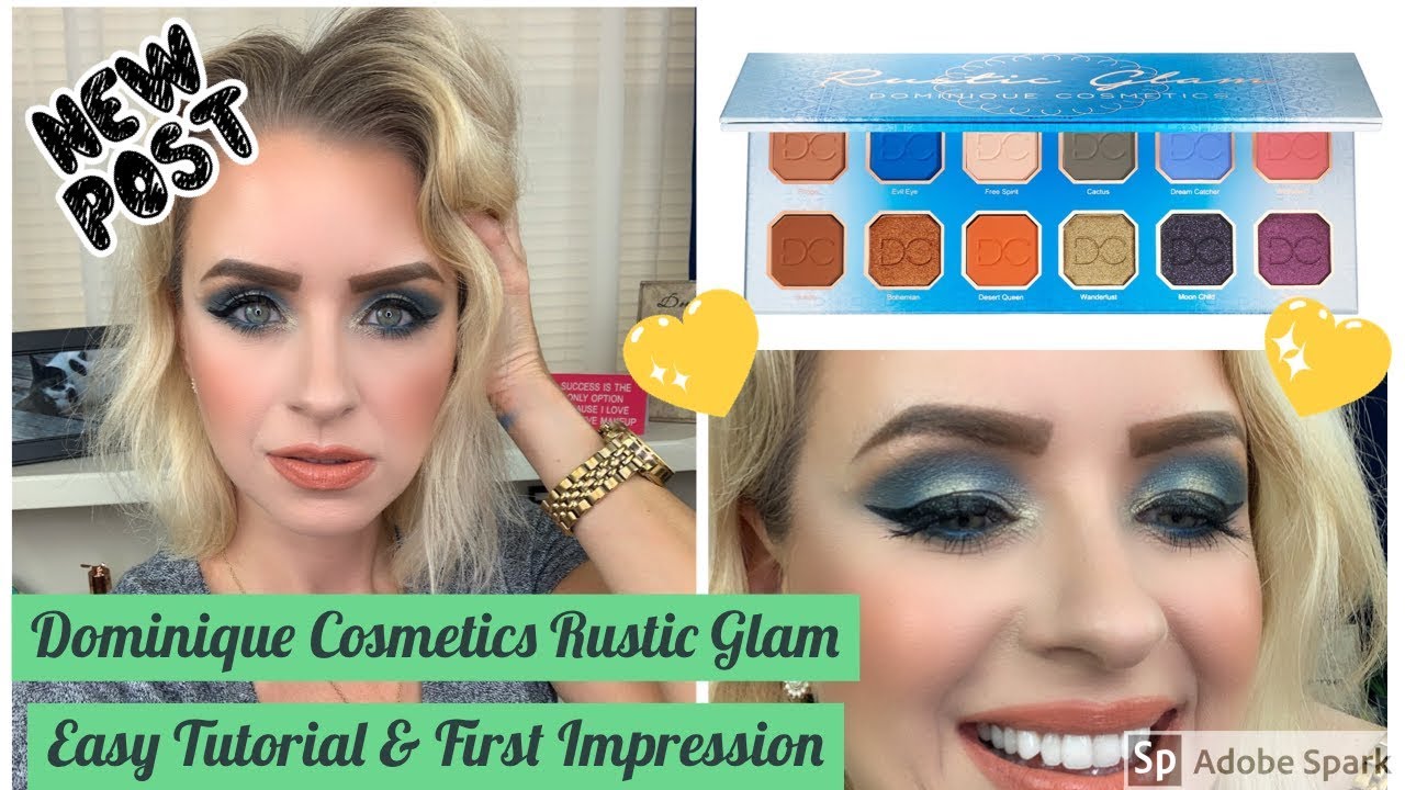 Dominique Cosmetics Rustic Glam Eyeshadow Palette Tutorial - YouTube